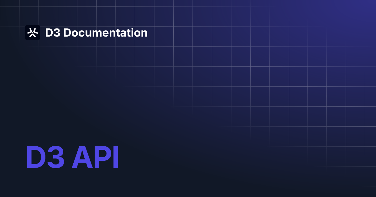 D3 API | D3 Documentation