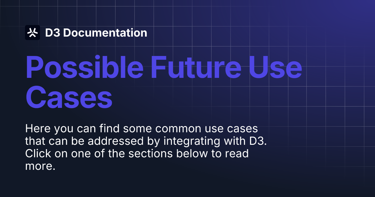 Possible Future Use Cases | D3 Documentation